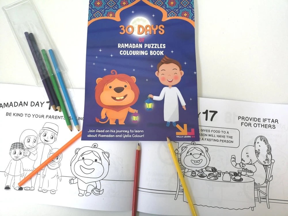 30 Days of Ramadan Coloring Book - Yalla Kids- Happy Street Store