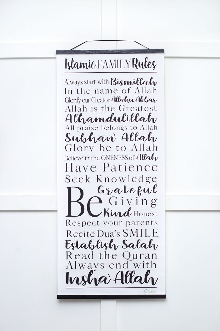 Islamic Rules Hanging Decor – Happy Street