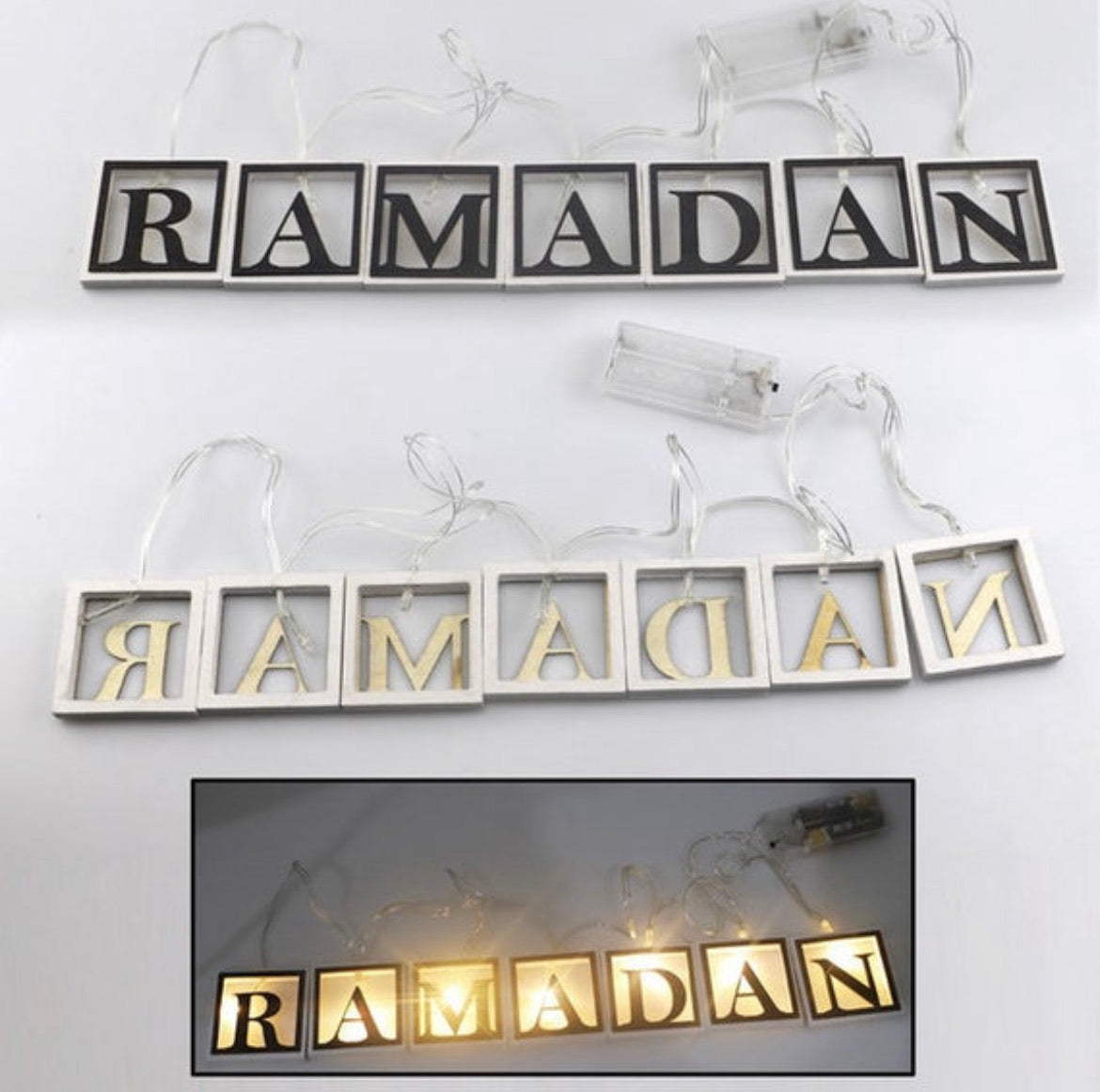 Ramadan wooden Lights – Happy Street