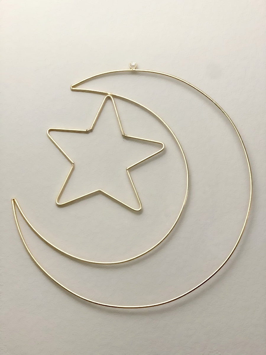 Crescent Moon and Star Wall Decor – Happy Street